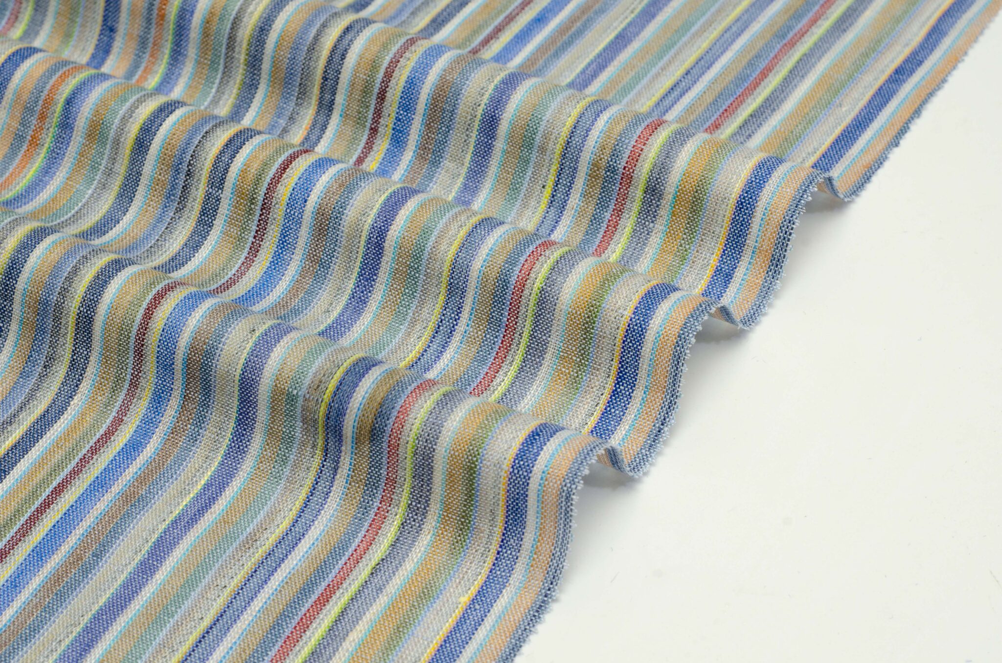 Pastel Stripe Linen Fabric - 103g Ultra Light, 138cm Width, Vintage ...