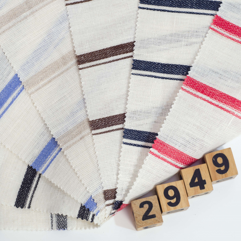 Luxury Linen Stripe - 152g Medium Weight, 140cm Width, Skin-Friendly ...