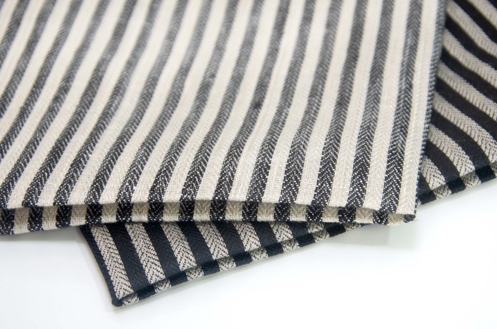 Classic Linen Stripe Fabric - 170g Medium Weight, 138cm Width, Timeless ...