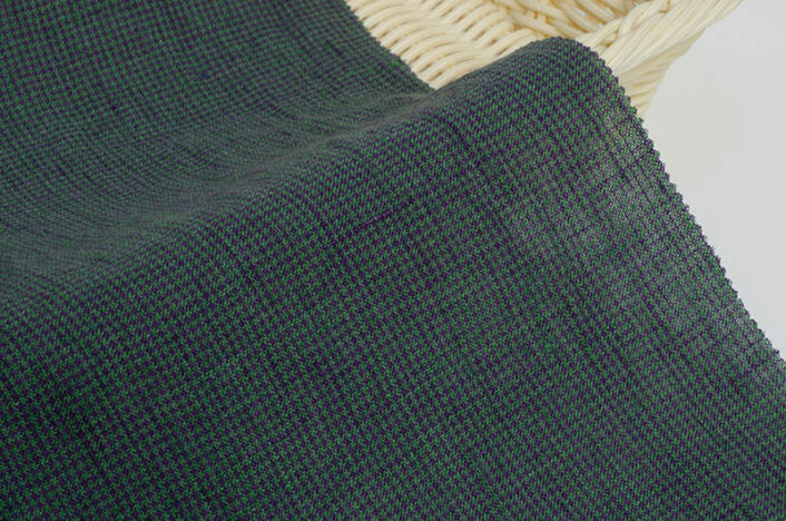 8599# French Washed Linen Fabric Small Gingham Fabrics Yarn Dyed Shirt ...